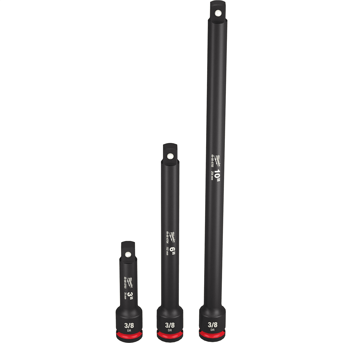 Milwaukee Tool 3PC SHOCKWAVE Impact Duty 3/8" Drive Extension Set ...