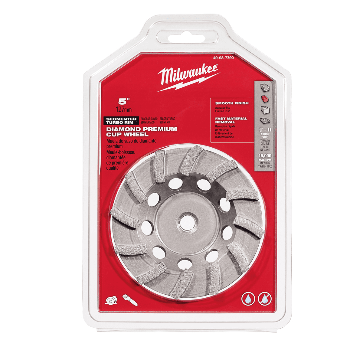 Milwaukee Tool 5" Diamond Cup Wheel Segmented-turbo - Walmart.com
