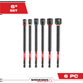 Milwaukee Tool 6 Piece SHOCKWAVE Impact Duty 6 Inch Magnetic Nut Driver ...