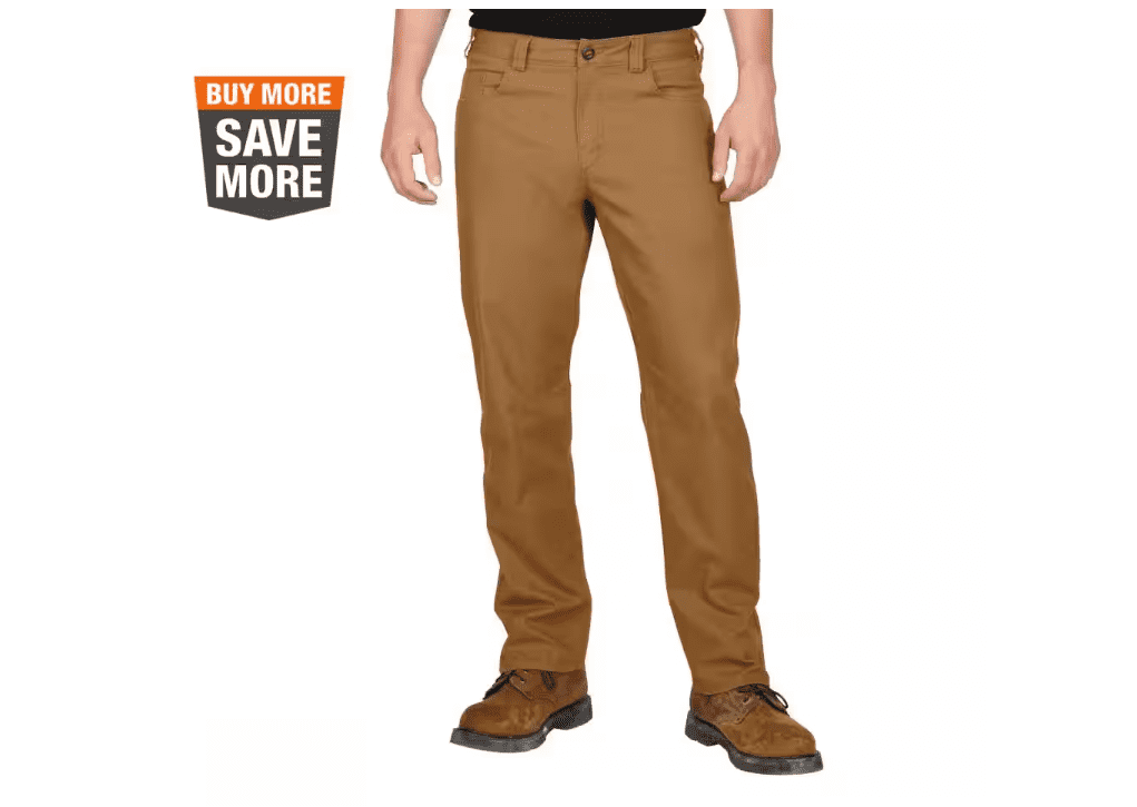 Milwaukee Tool Heavy Duty Flex Work Pants - Khaki 4034 - Walmart.com