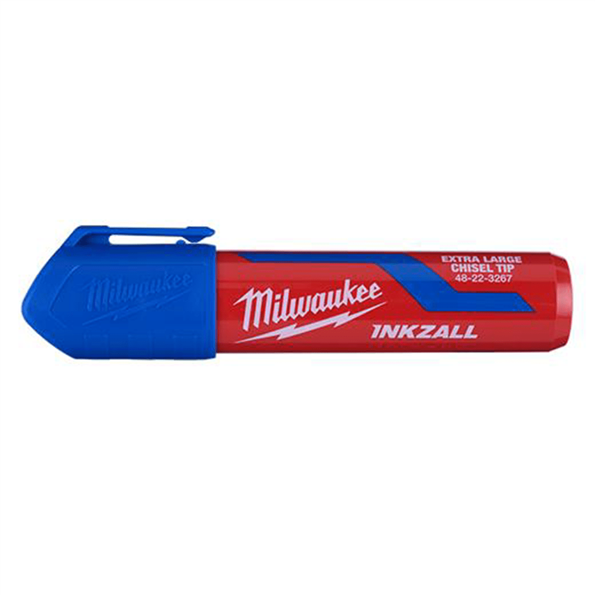 Milwaukee Tool INKZALL (12) Extra Large Chisel Tip Blue Marker ...