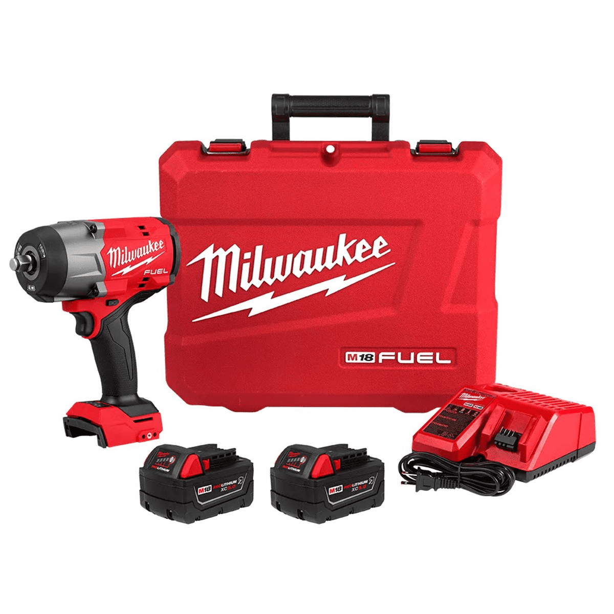 "Milwaukee M18 FUEL 1/2"" Cordless High Torque Impact Wrench with ...
