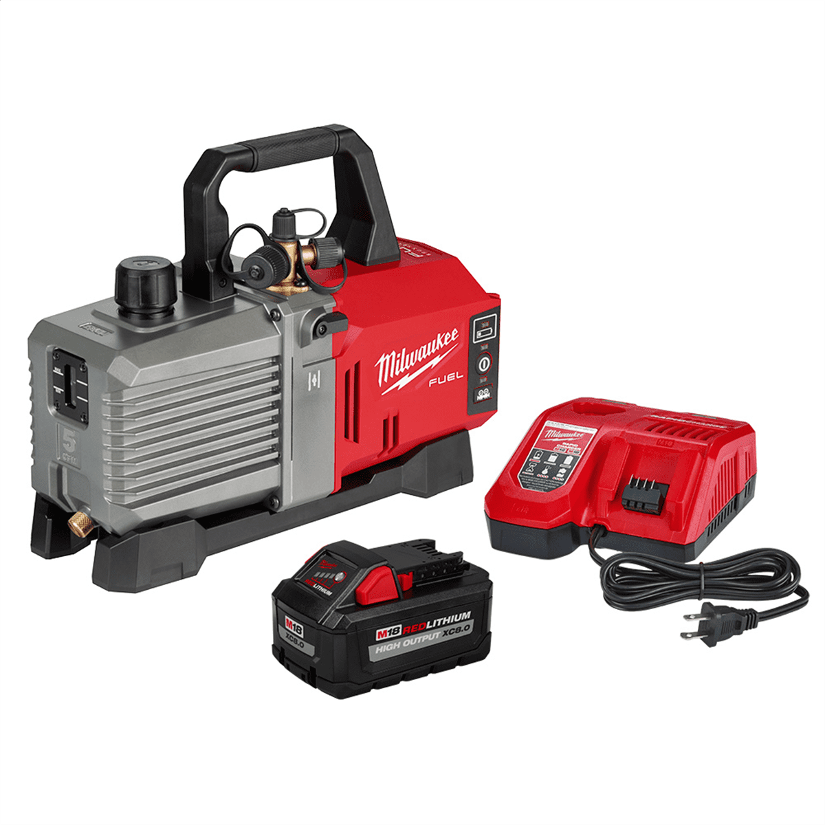 Milwaukee M18 Fuel 5 CFM Cordless Vacuum Pump Kit with Battery ...