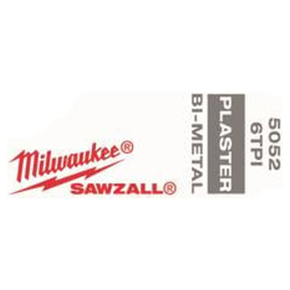 Milwaukee-48-00-5052 5 in. 6 TPI Plaster SAWZALL Blades (5 Pack ...