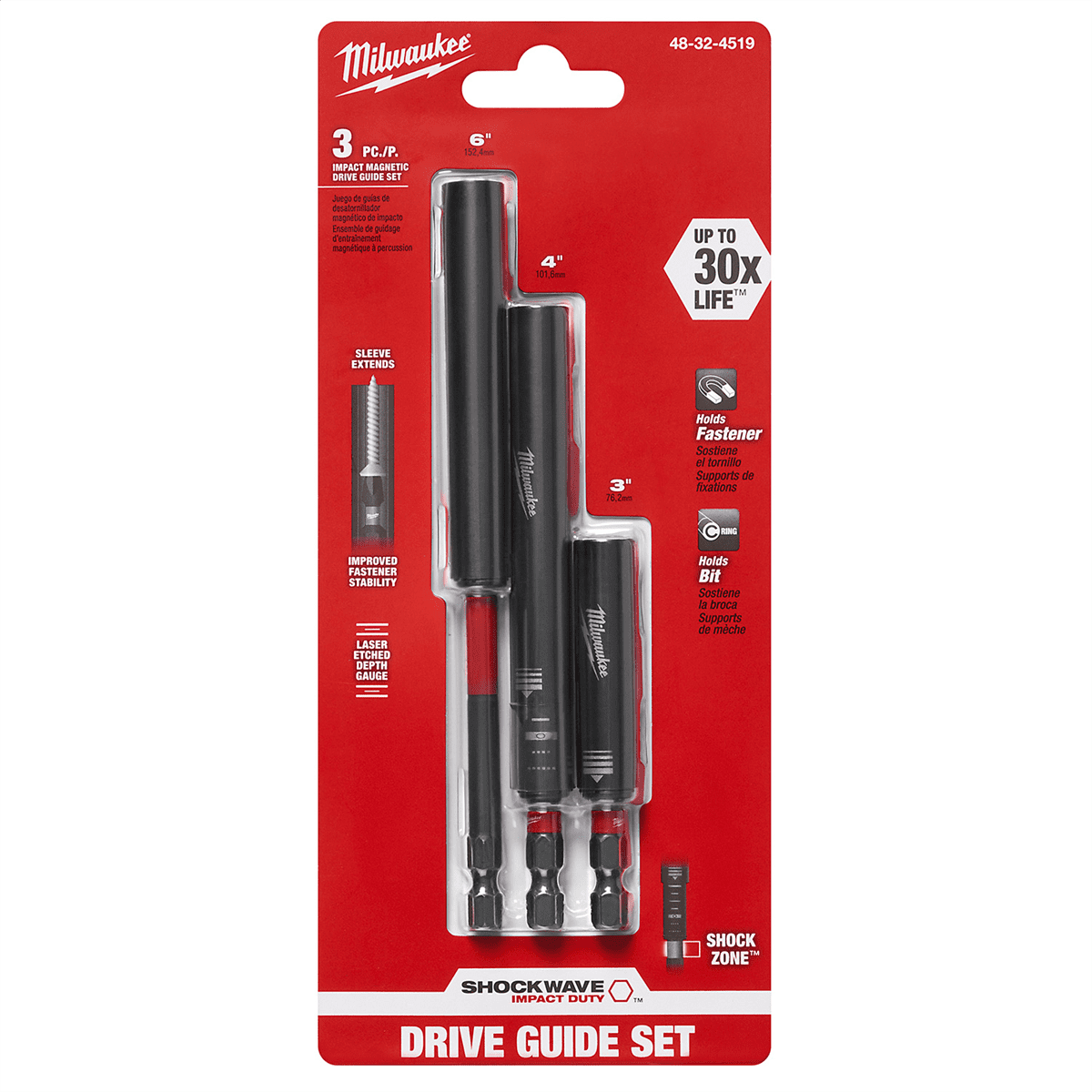 Milwaukee Tool SHOCKWAVE 3PC IMPACT MAGNETIC DRIVE GUIDE SET - Walmart.com
