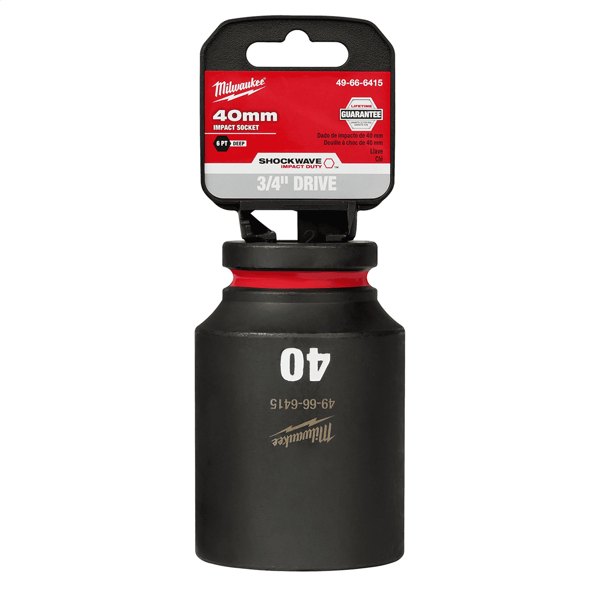 Milwaukee Tool SHOCKWAVE Impact Duty 3/4"Drive 40MM Deep 6 Point Socket ...