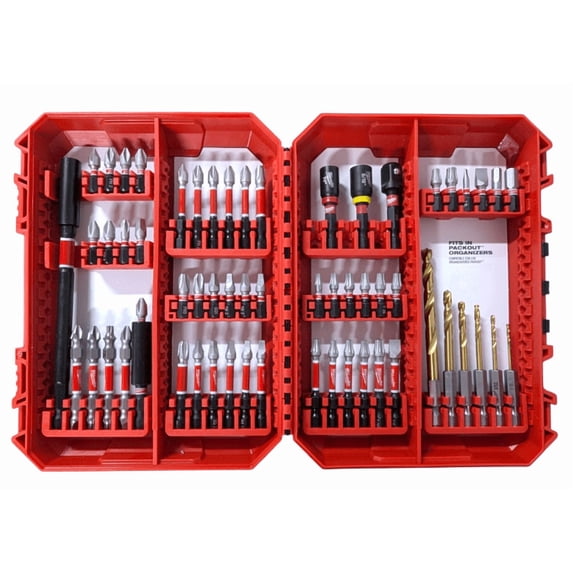 Milwaukee Impact Driver and Drill Set 60PC with SHOCKWAVE Impact Duty ...