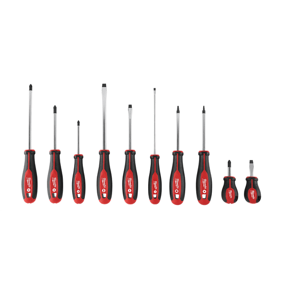 Milwaukee 10-Piece Professional Grade Screwdriver Set with Visible ID ...