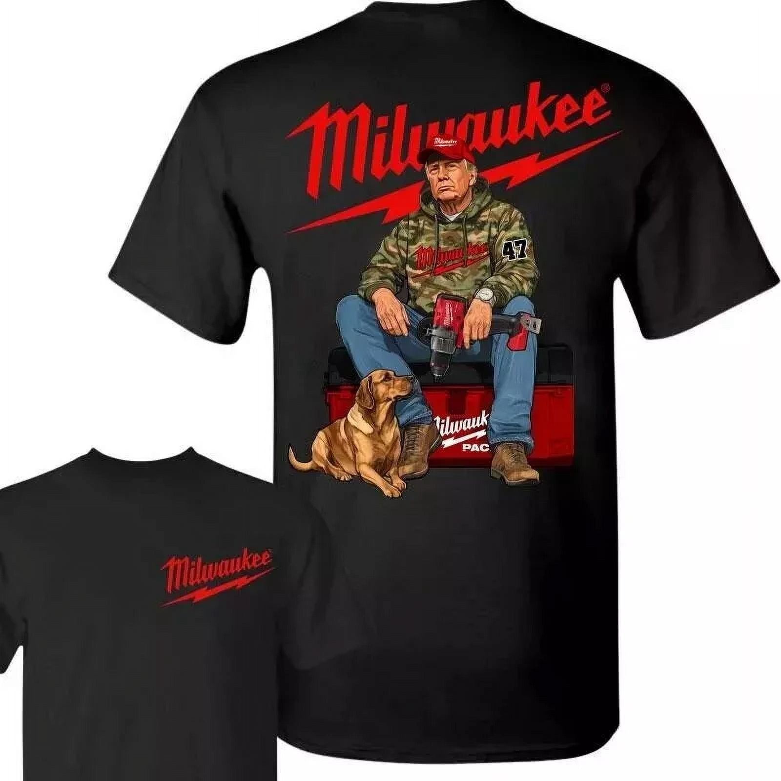 Milwaukee Trump Camo Unisex Cotton T-Shirt - Fuel Hand Drill Dog Hunt ...