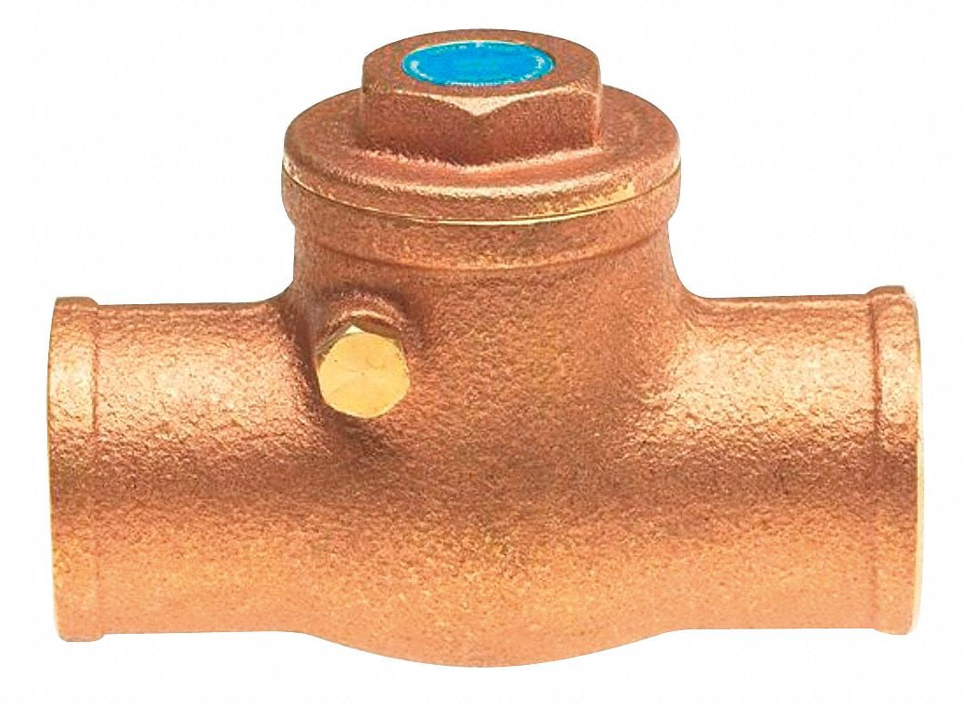 Milwaukee Valve Swing Check Valve,Brass,1-1/4",Sweat UP0968000114 ...
