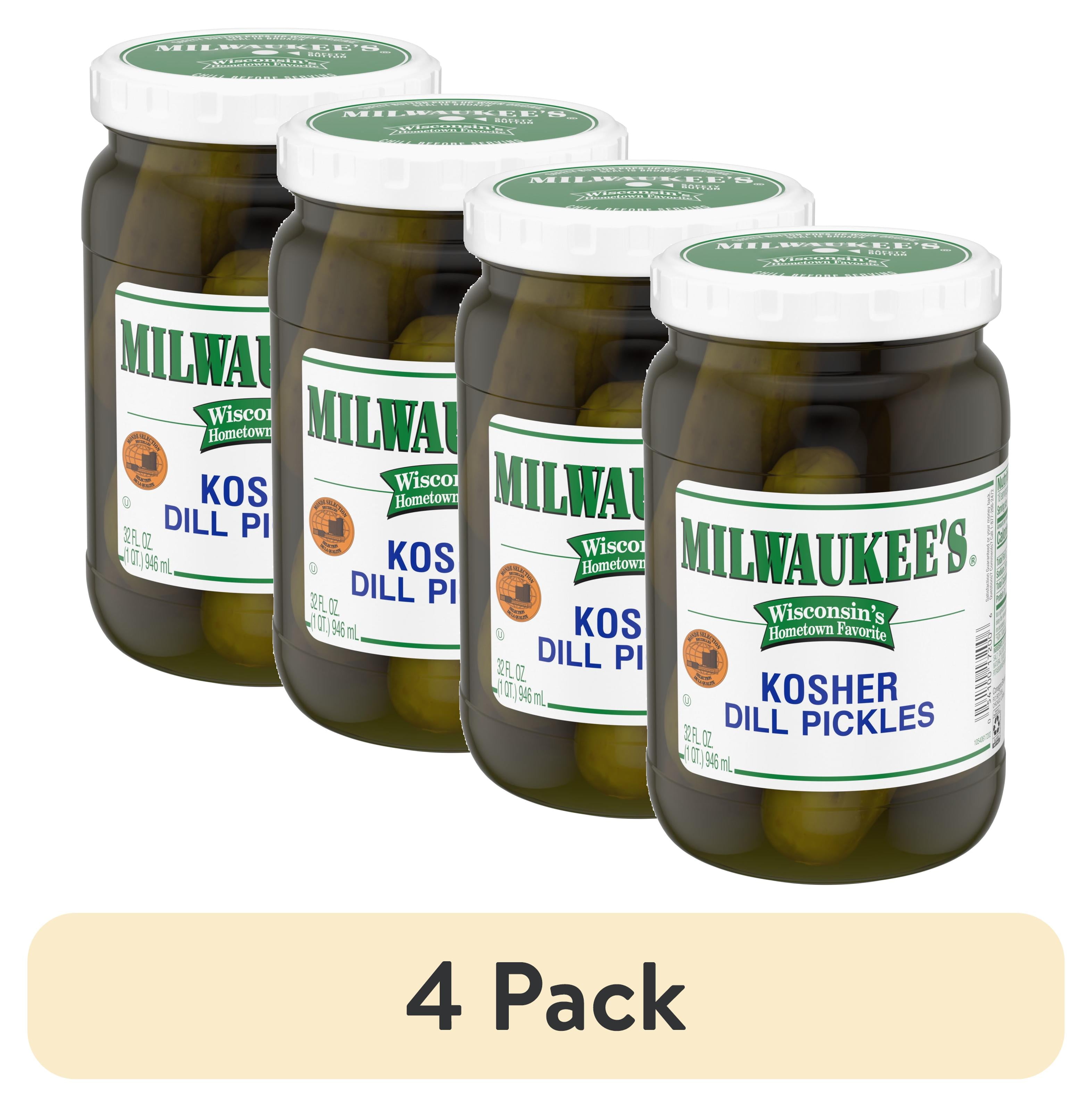 (4 pack) Milwaukee's Kosher Dill Pickles, 32 oz. - Walmart.com