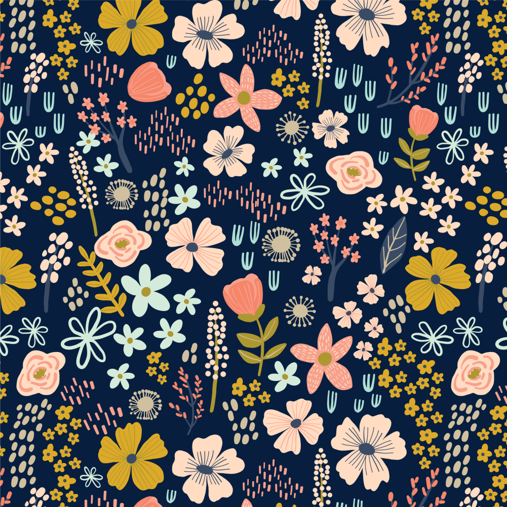 Mimi Flowers Floral Pattern Premium Roll Gift Wrap Wrapping Paper ...