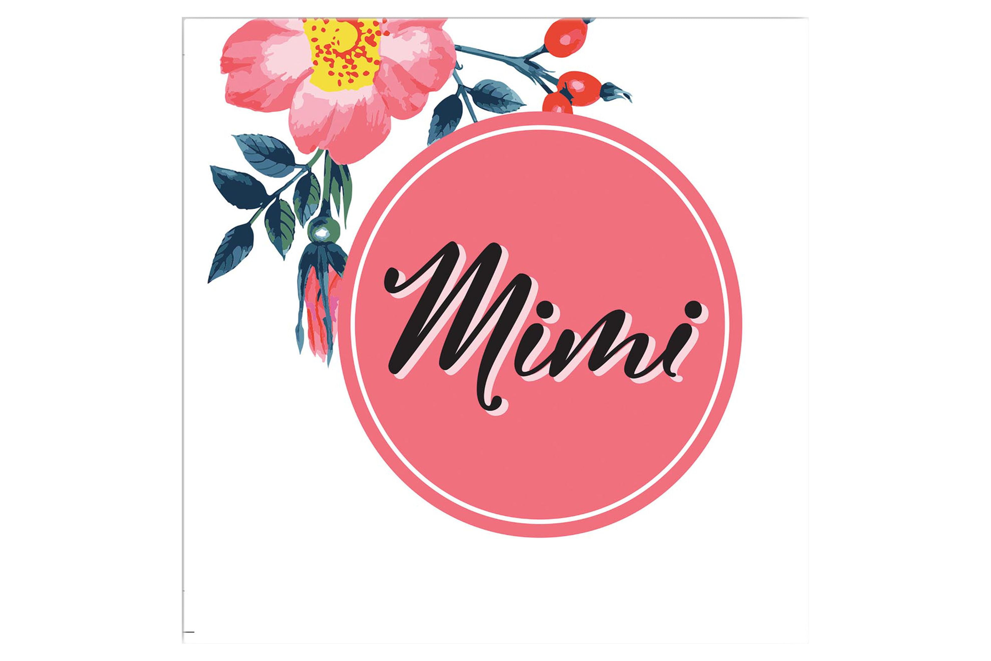 Mimi Fuchsia Circle Floral 12 x 12 Wood Wall Sign Plaque - Walmart.com