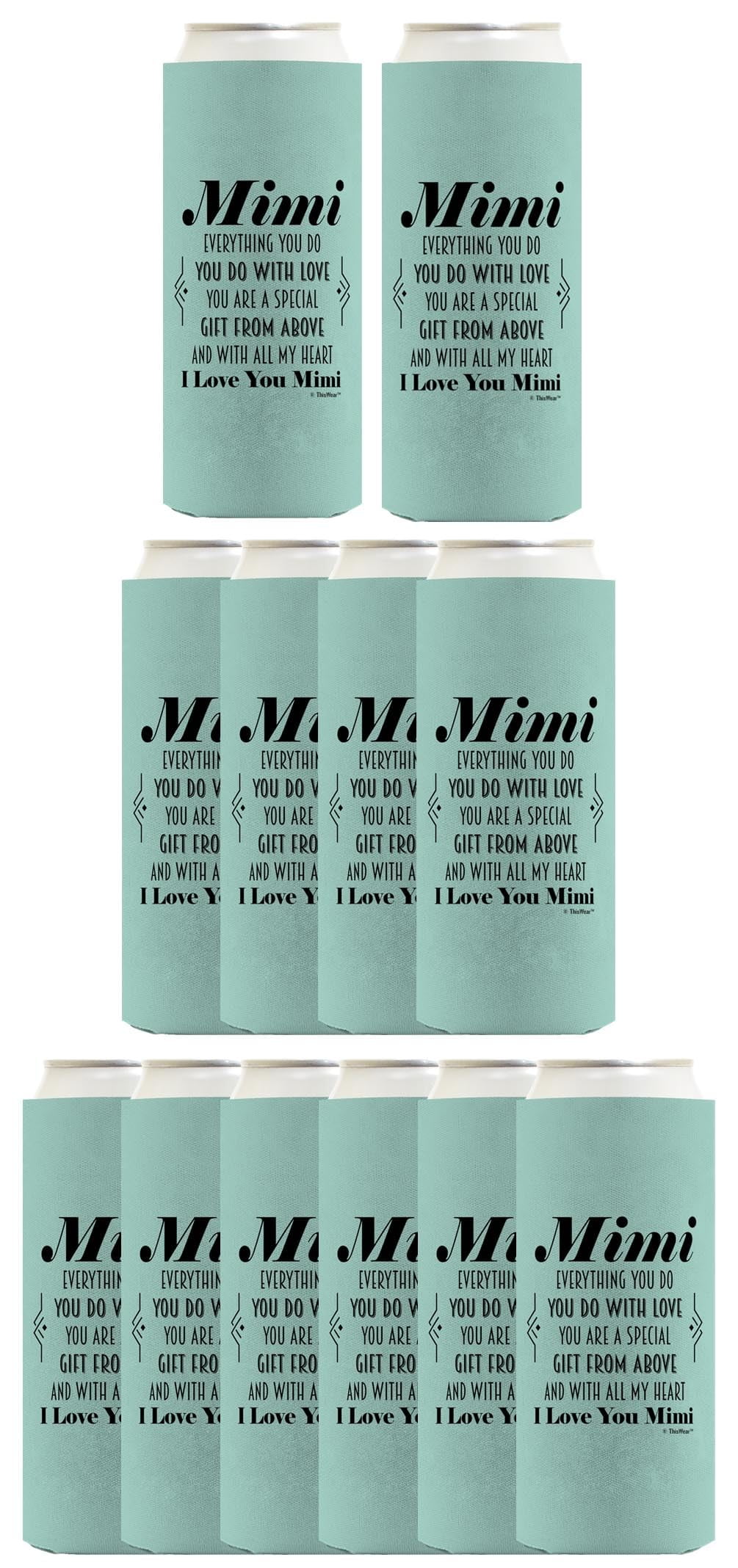 Mimi Gifts For Women Mimi You Are A Gift From Above Poem 12-Pack Ultra Slim Can Thermocoolers ...