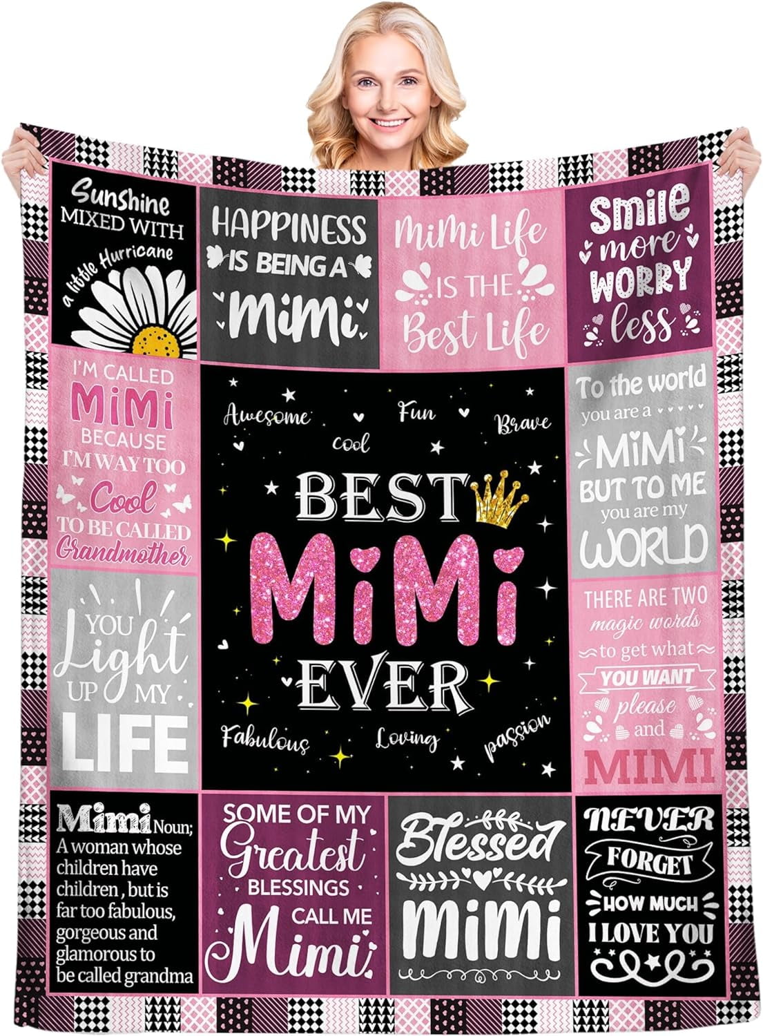 Mimi Gifts, Mothers Day Blanket Gifts for Mimi, Mimi Gifts for Grandma ...