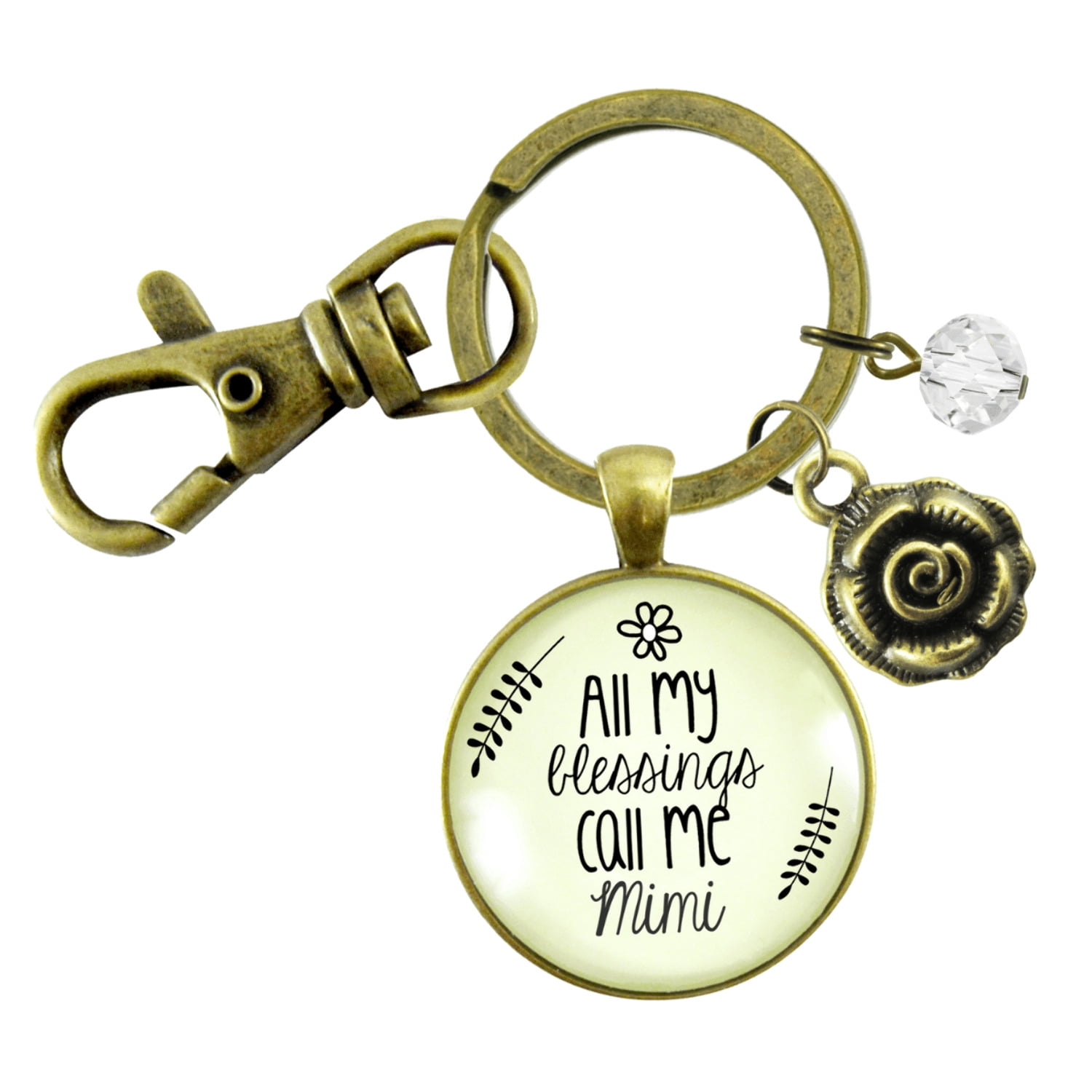 Mimi Keychain My Blessings Call Me Grandma Bronze Female Adult Charm ...