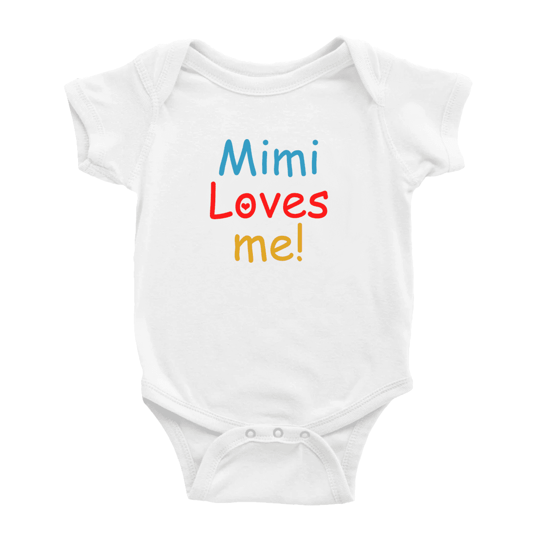 Mimi Loves Me Cute Baby Bodysuit Boy Girl Unisex - Walmart.com