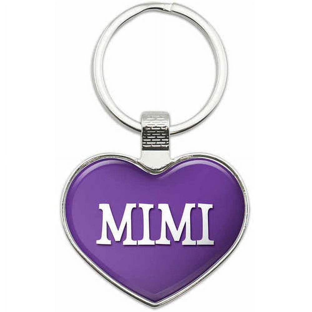Mimi - Names Female Metal Heart Keychain Key Chain Ring, Multiple ...