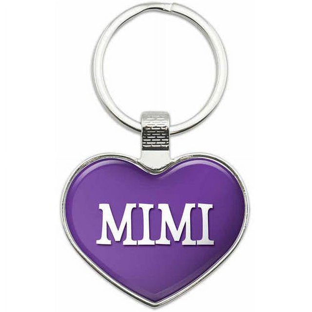 Mimi - Names Female Metal Heart Keychain Key Chain Ring, Multiple ...