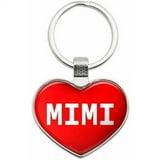 Mimi - Names Female Metal Heart Keychain Key Chain Ring, Multiple ...