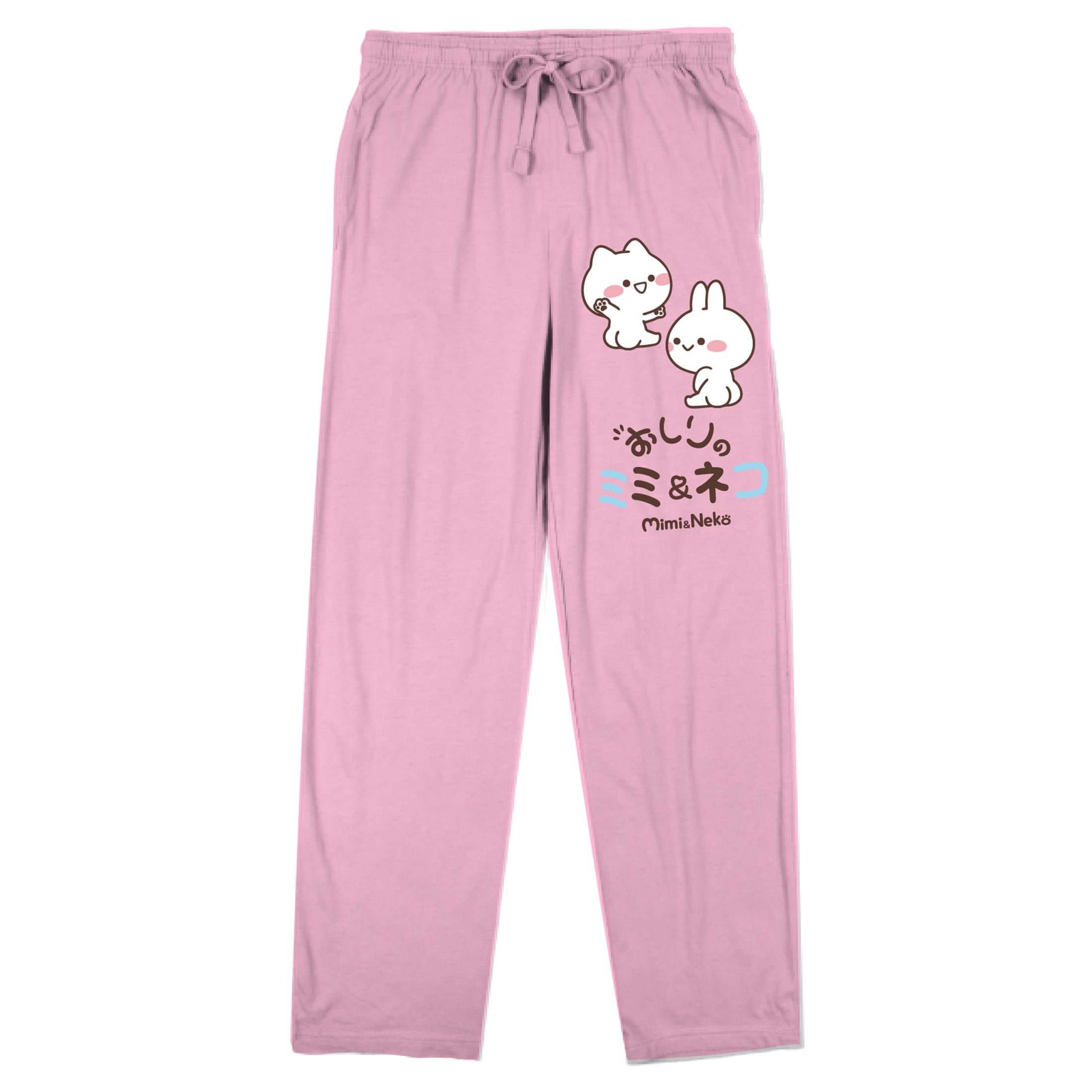 Mimi & Neko Cute Characters Women's Pink Sleep Pajama Pants - Walmart.com