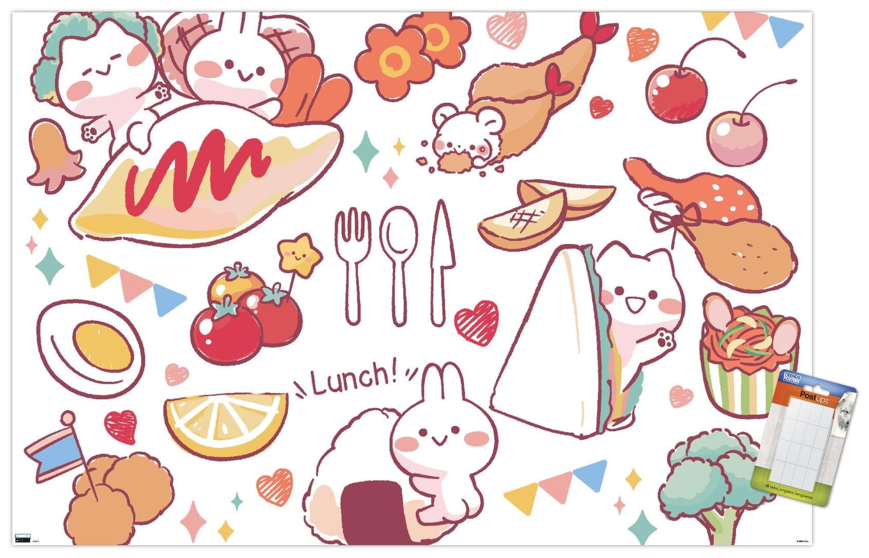 Mimi & Neko - Lunch Wall Poster, 22.375" x 34" - Walmart.com