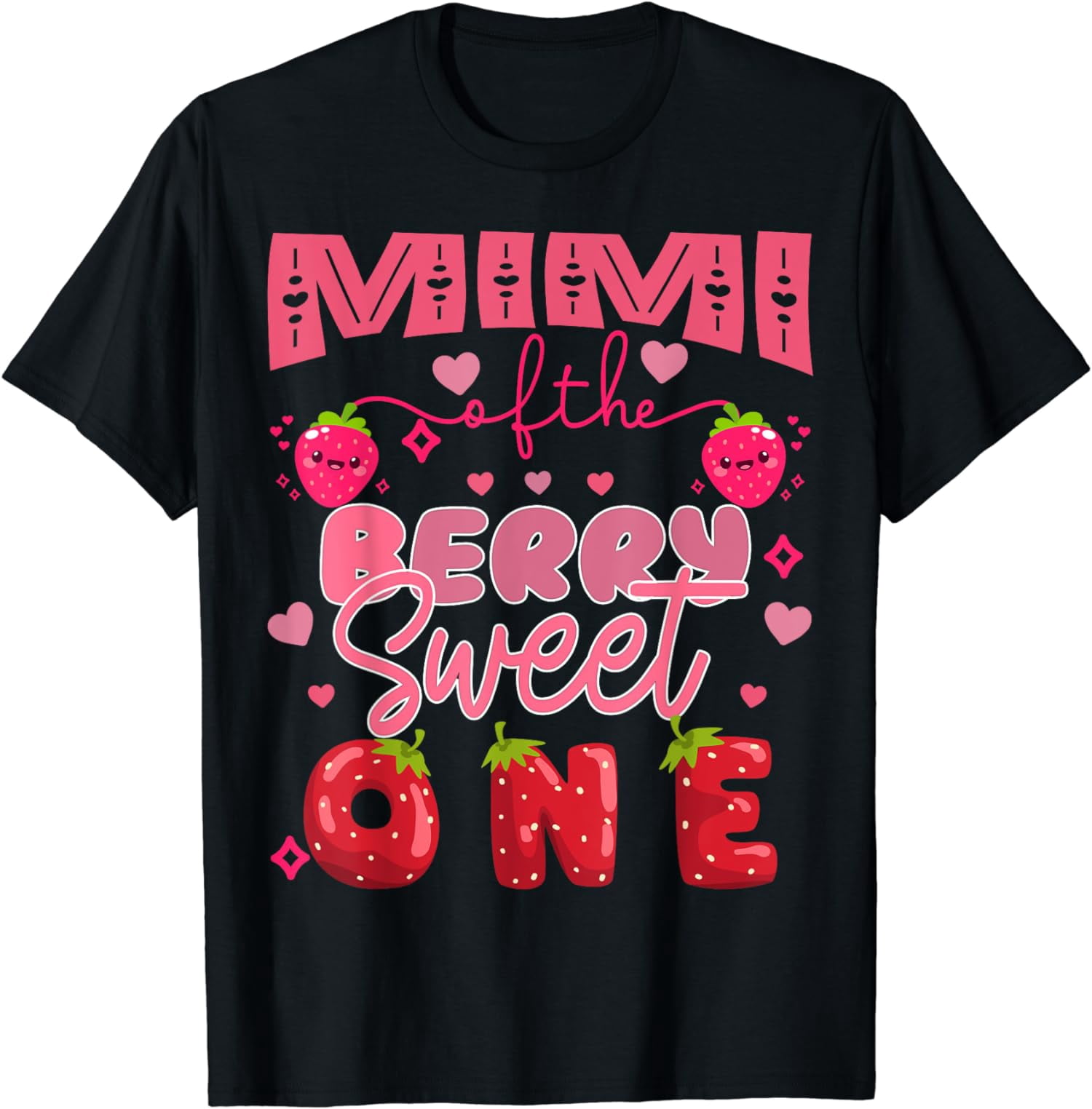 Mimi Of The Berry Sweet One Strawberry First Birthday T-Shirt - Walmart.com