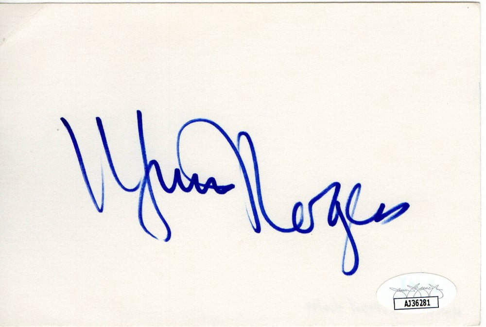 Mimi Rogers Signed Autographed Index Card The Rapture Austin Powers JSA ...