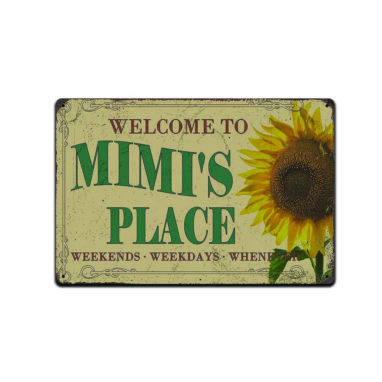 Mimi's Place Vintage Style Sign with Sunflower Grandma Grandmother ...