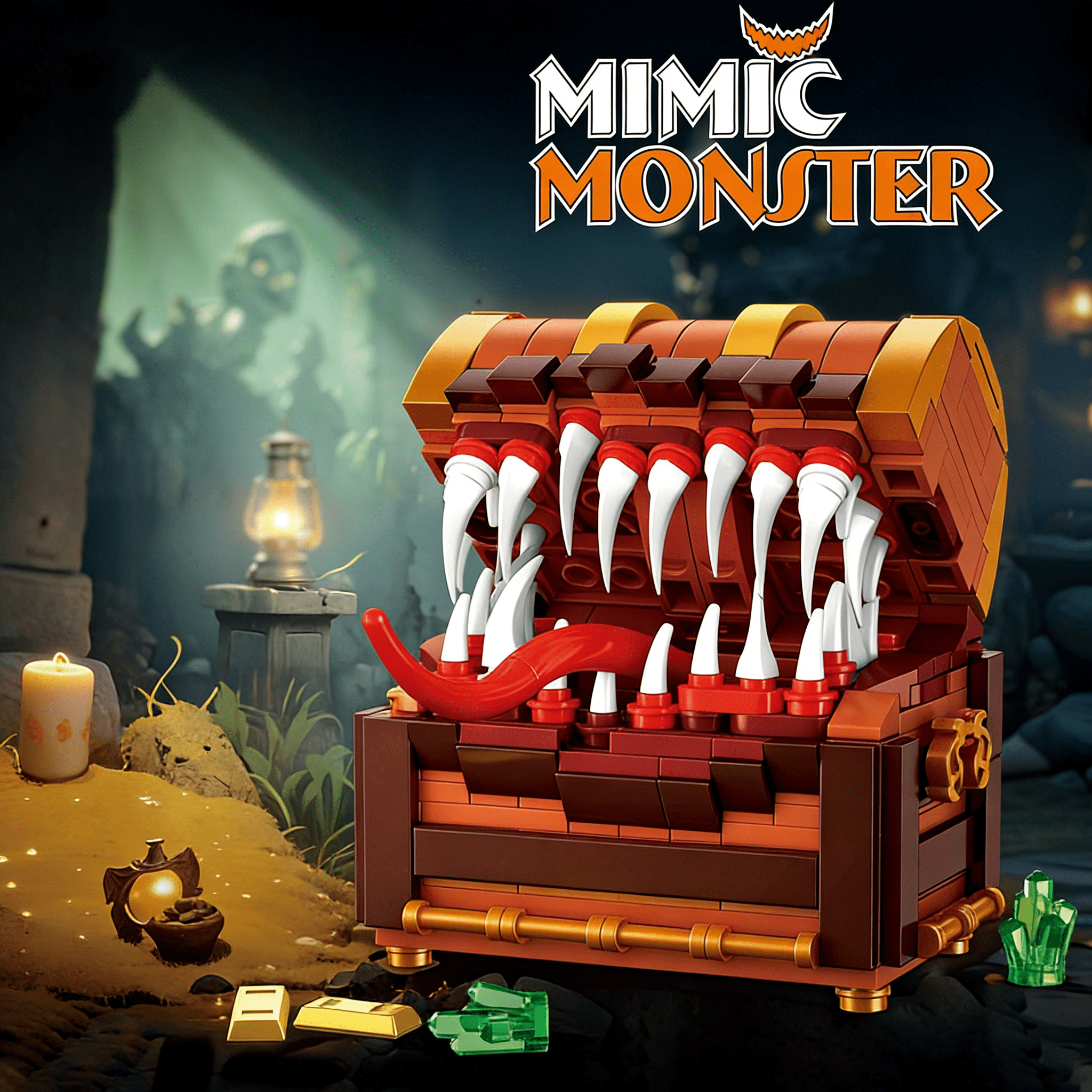 Mimic Treasure Chest Building Kit - 329-Piece D&D Monster Model for ...