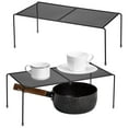 Mimifly Kitchen Cabinet Shelf Organizer 2 Pack Metal Counter Storage ...