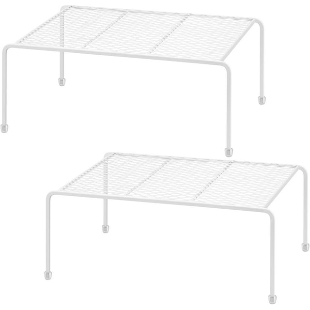 Mimifly Kitchen Counter Shelf Organizer, 2 Pack Kitchen Cabinet Storage ...