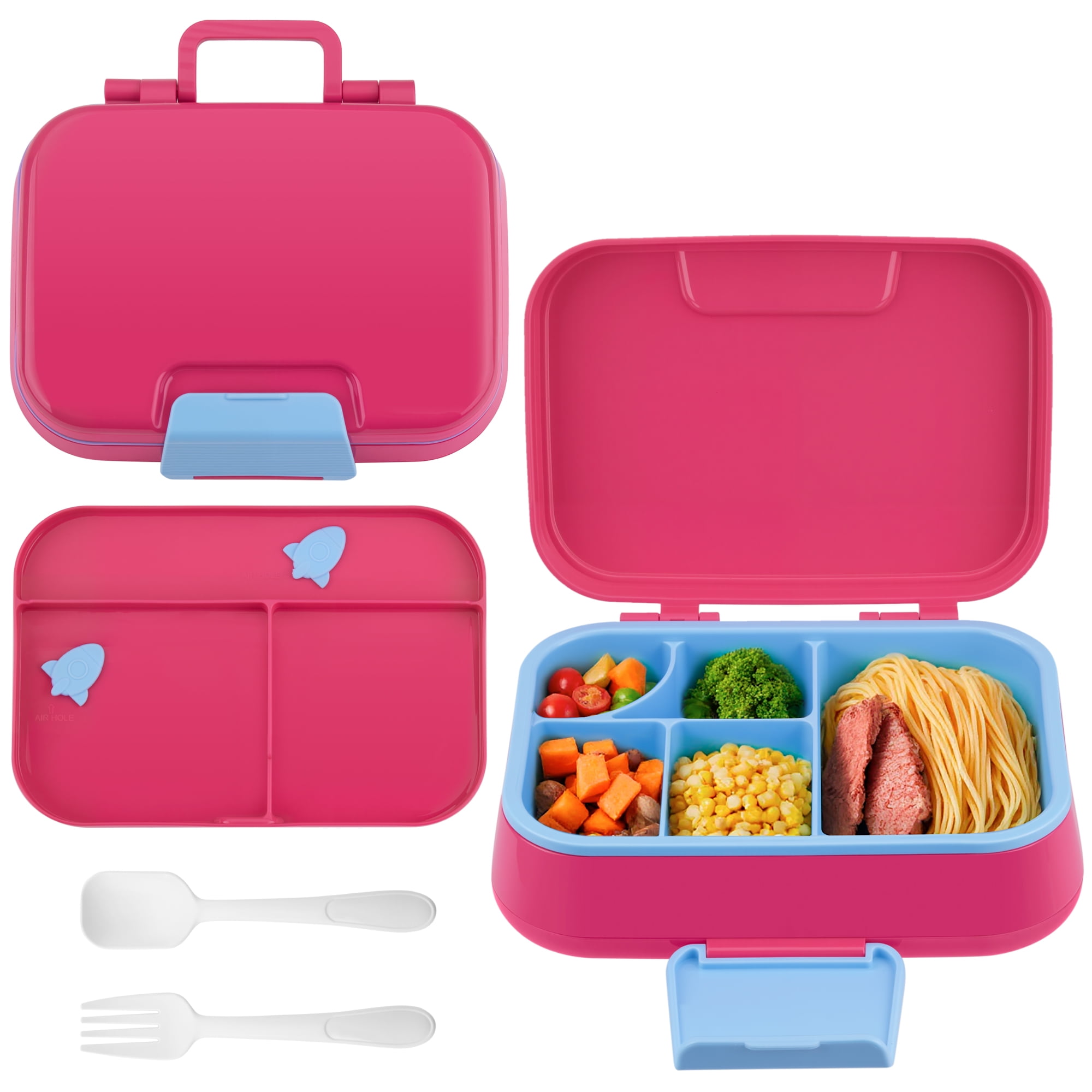 Mimifly Leak-Proof Kids Bento Lunch Box with 5 Compartments, Portable ...