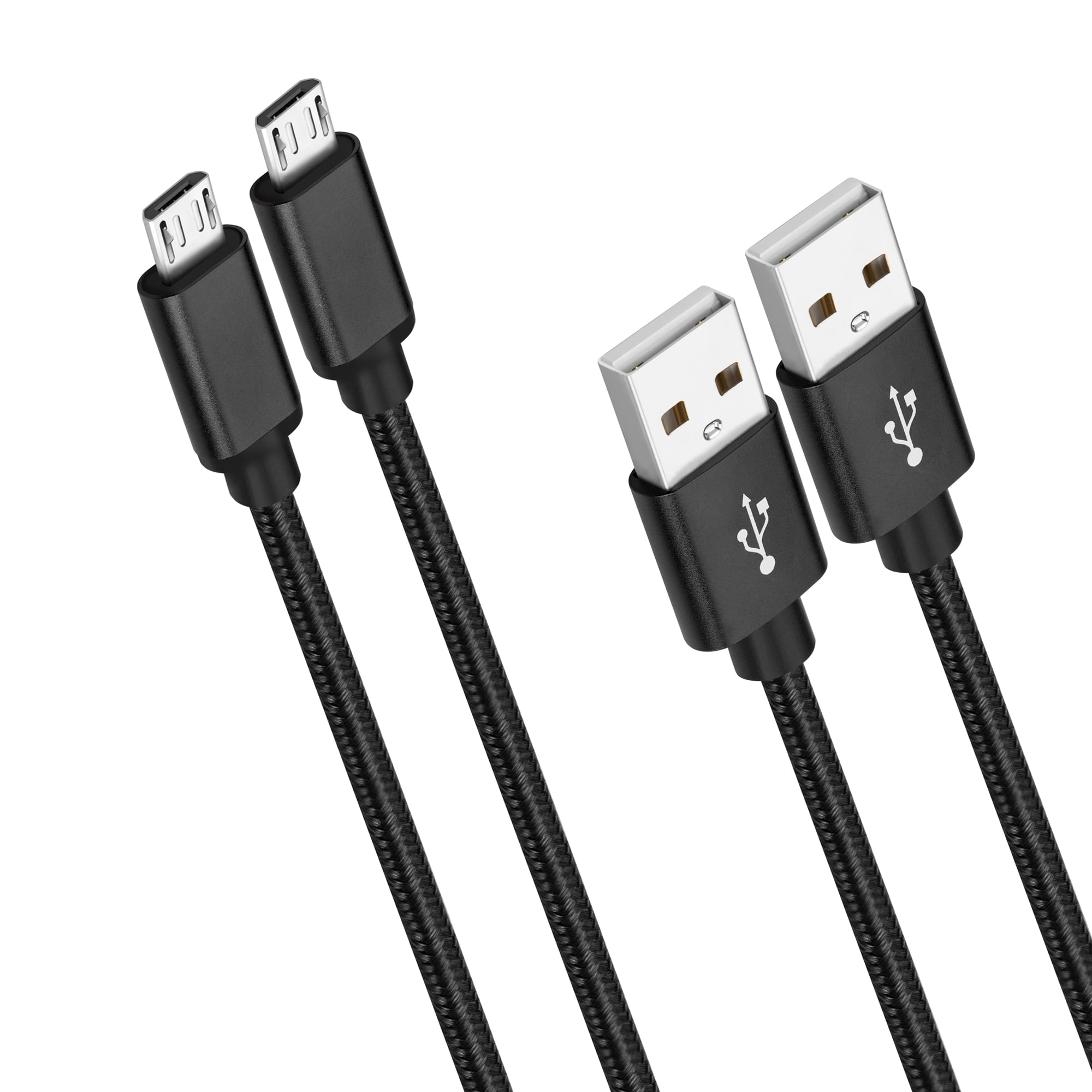 Mimifly Micro USB Cable 15ft Android Charger Cable, Black, 2 Pieces, 2 ...