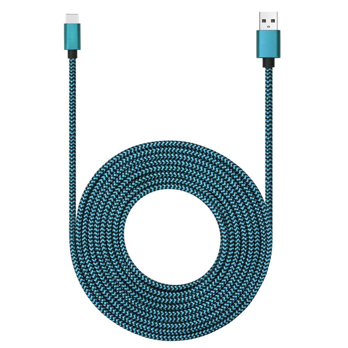 Mimifly 15ft USB Type C Charger Cable, Blue, Compatible with Samsung ...