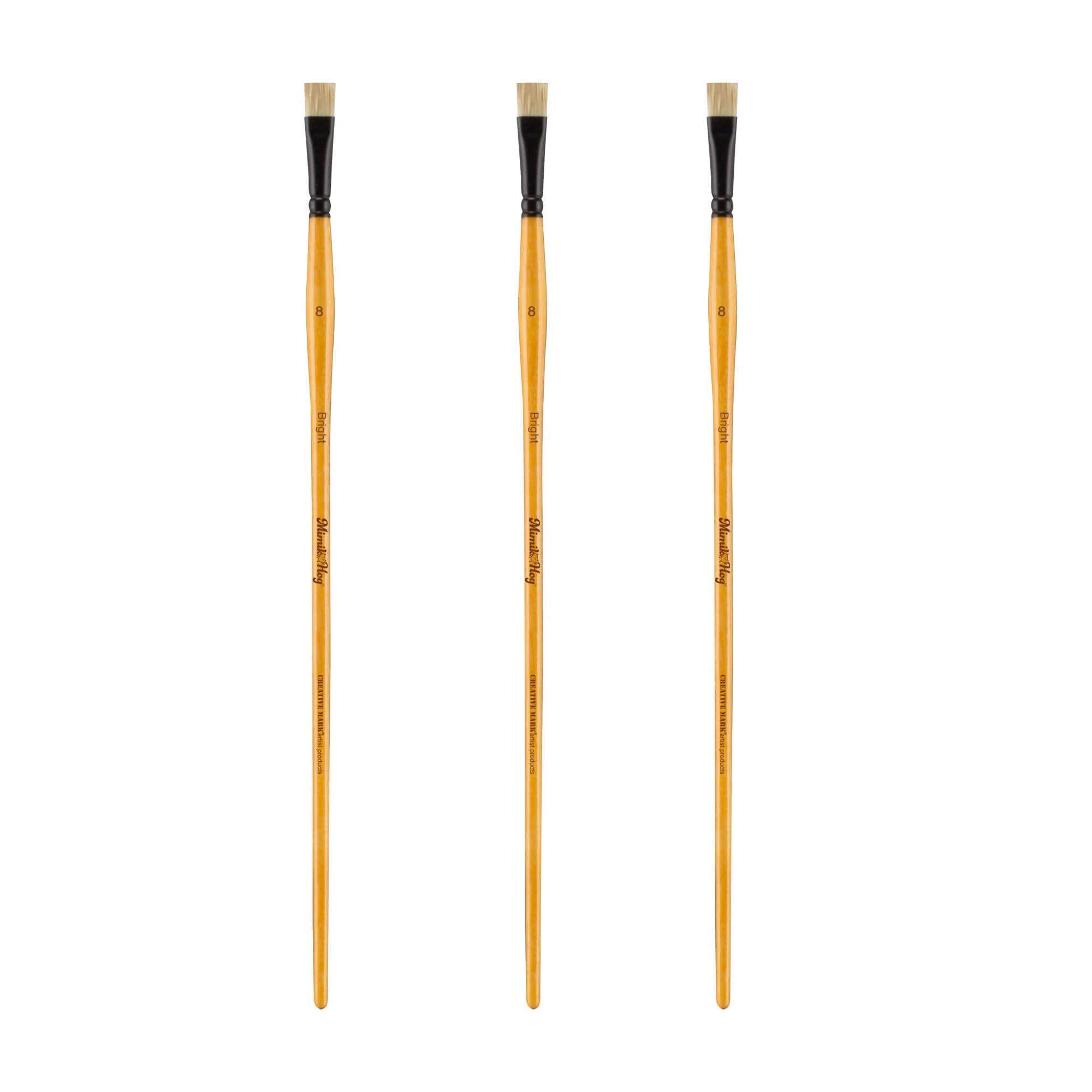 Mimik Hog Professional Synthetic Hog Bristle Paint Brush - Versatile ...
