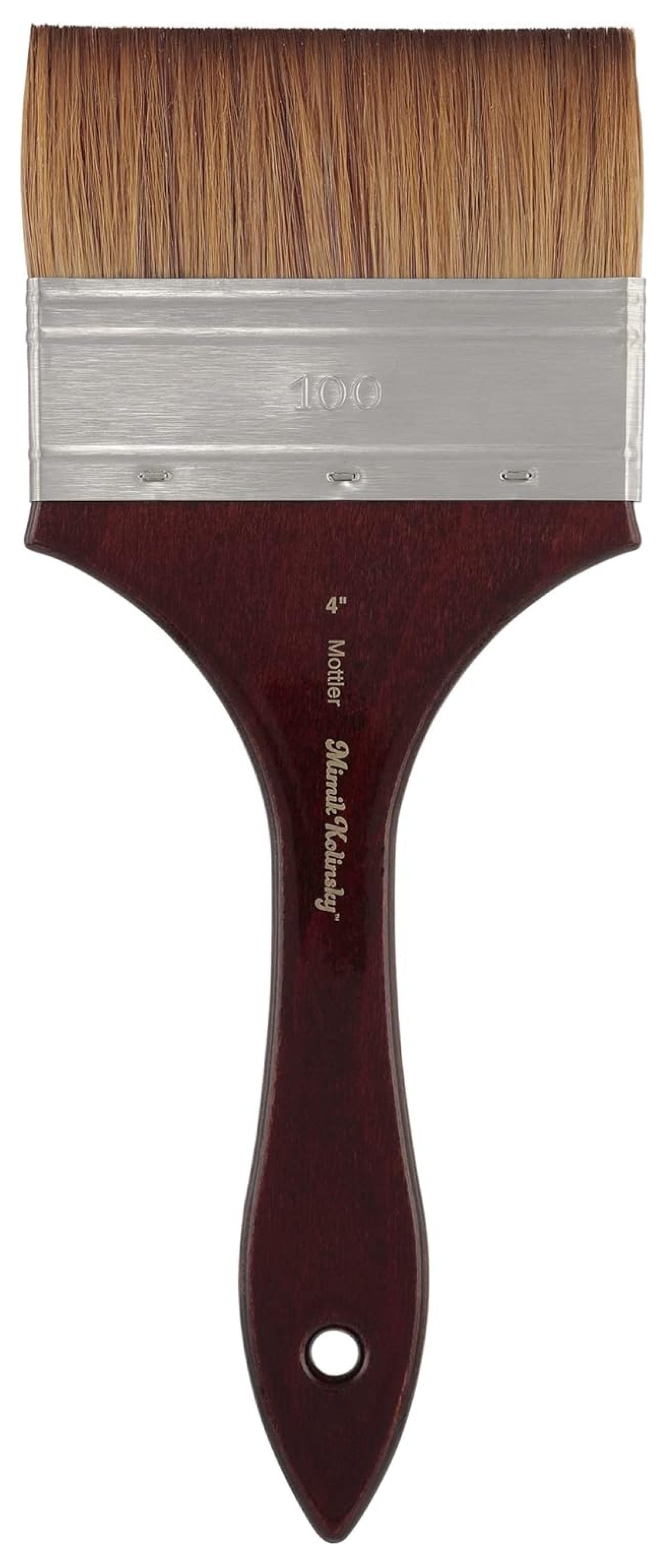 Mimik Kolinsky Watercolor Brush - 4 Inch Mottler - Short Handle ...