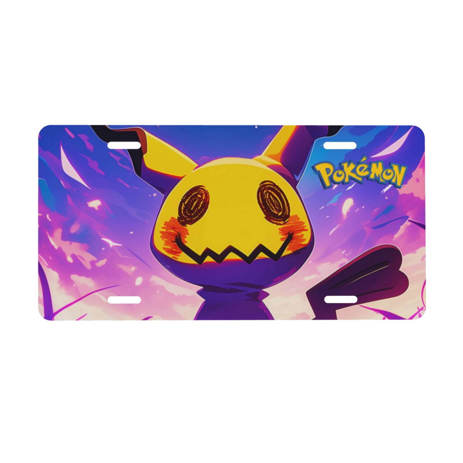 Mimikyu License Plate, Car Front License Plates With 4 Holes, Metal Car ...