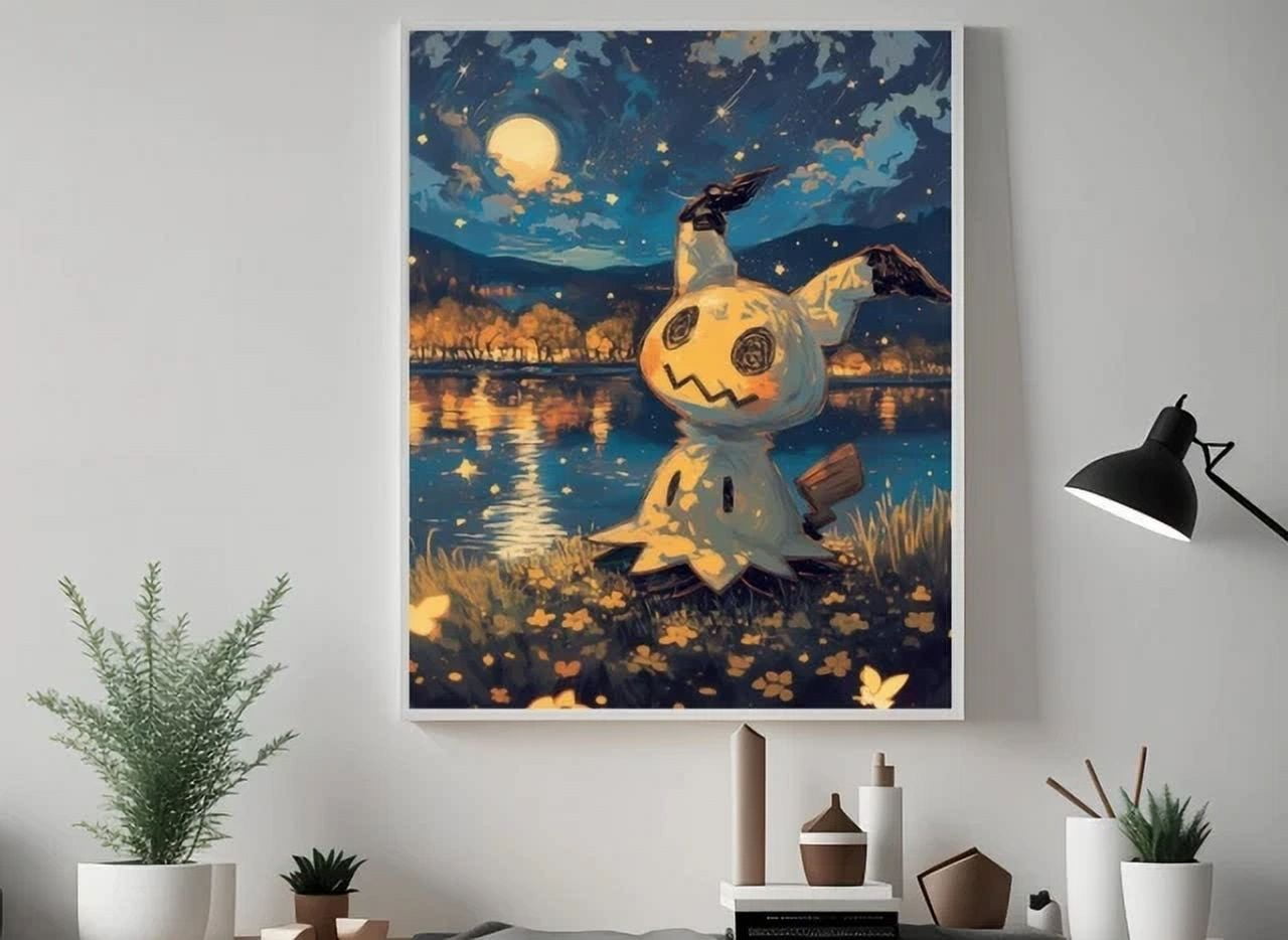 Mimikyu Poster, Anime Poster NO FRAMED POSTER Home Decor, Vintage Art ...