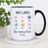Gigis Garden Coffee Mug Personalized Gigi Cup, Grandkids Birth-Flower ...
