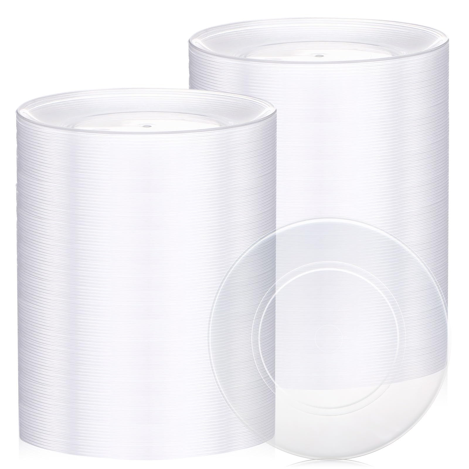 Mimorou 300 Pcs Clear Plastic Dessert AFN1Plates 5.5 Inch Disposable ...