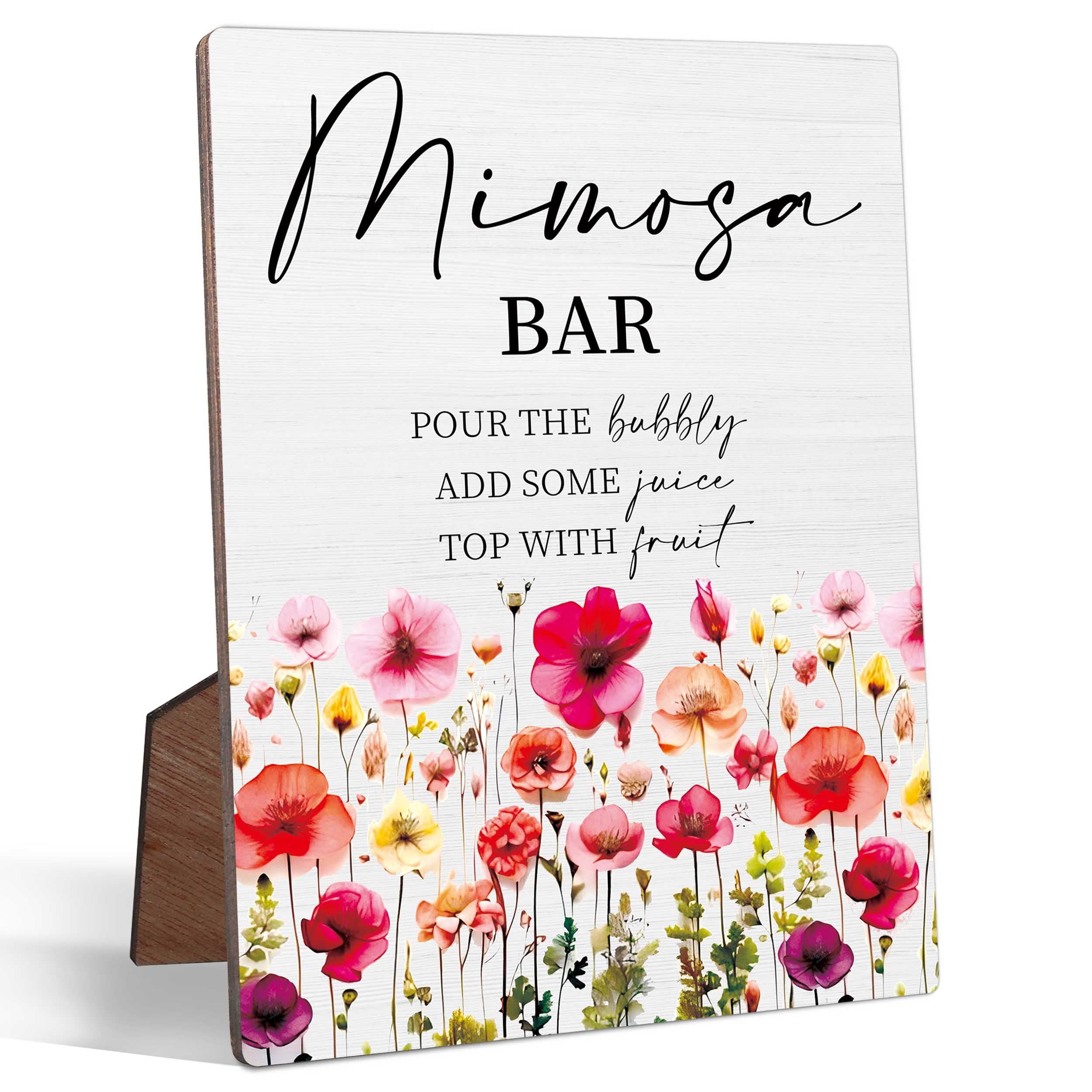 Mimosa Bar Bridal FEV6 Shower Sign, Wedding Signs For Reception, 5" x 7 ...