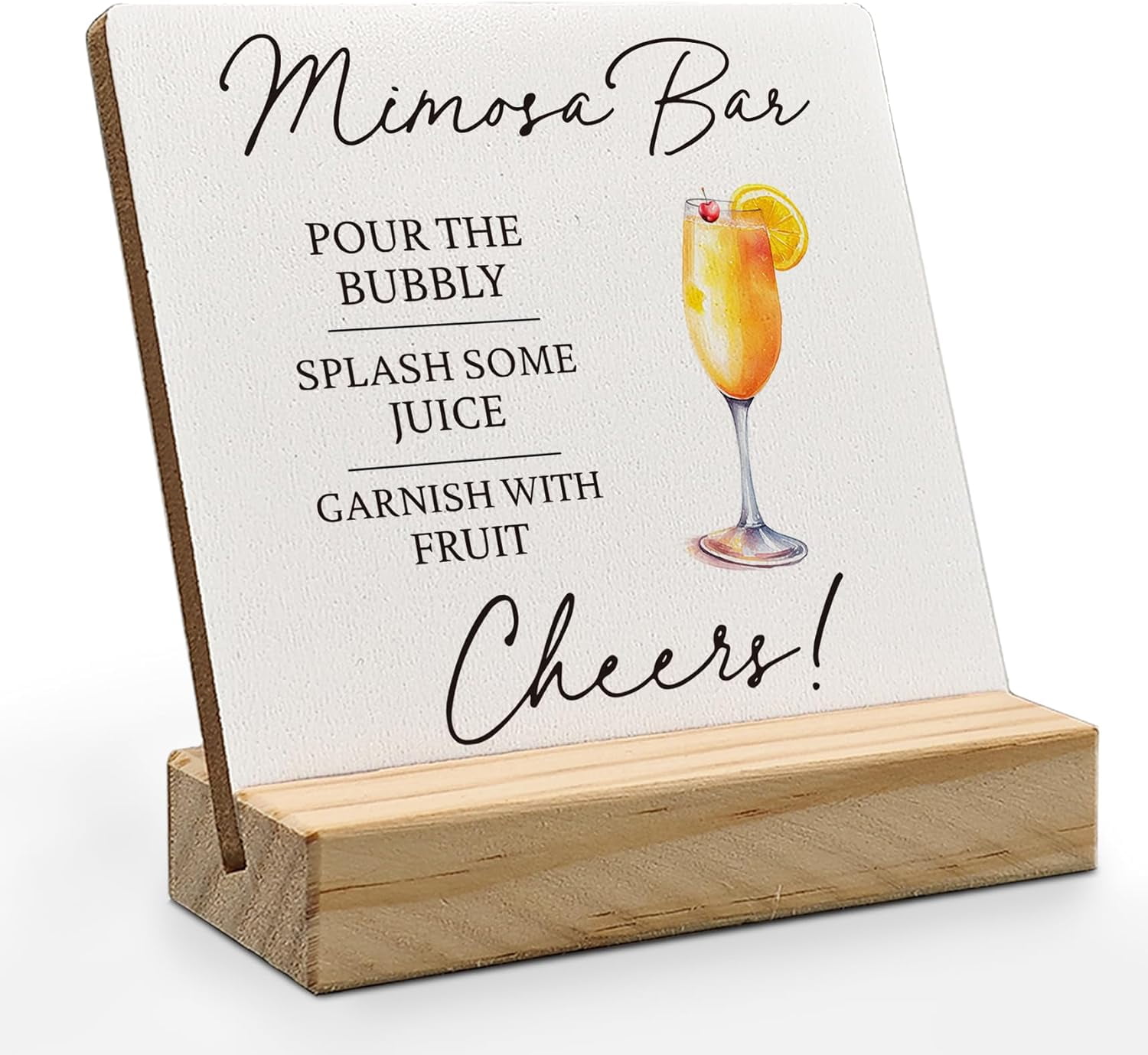 Mimosa Bar Desk Decor, Mimosa Bar Sign, Wedding Signs Wood Plaque ...
