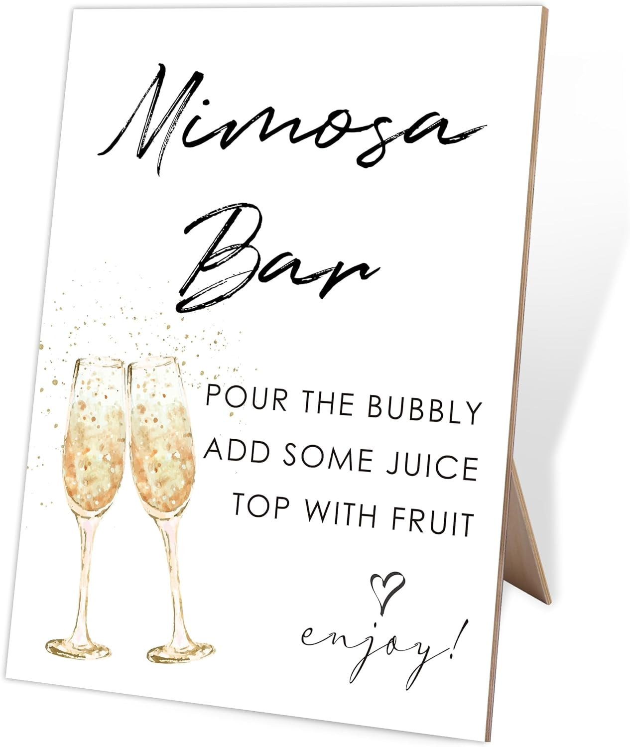 Mimosa Bar Sign,Wooden Sign with Stand,Minimalism Mimosa Bar ...