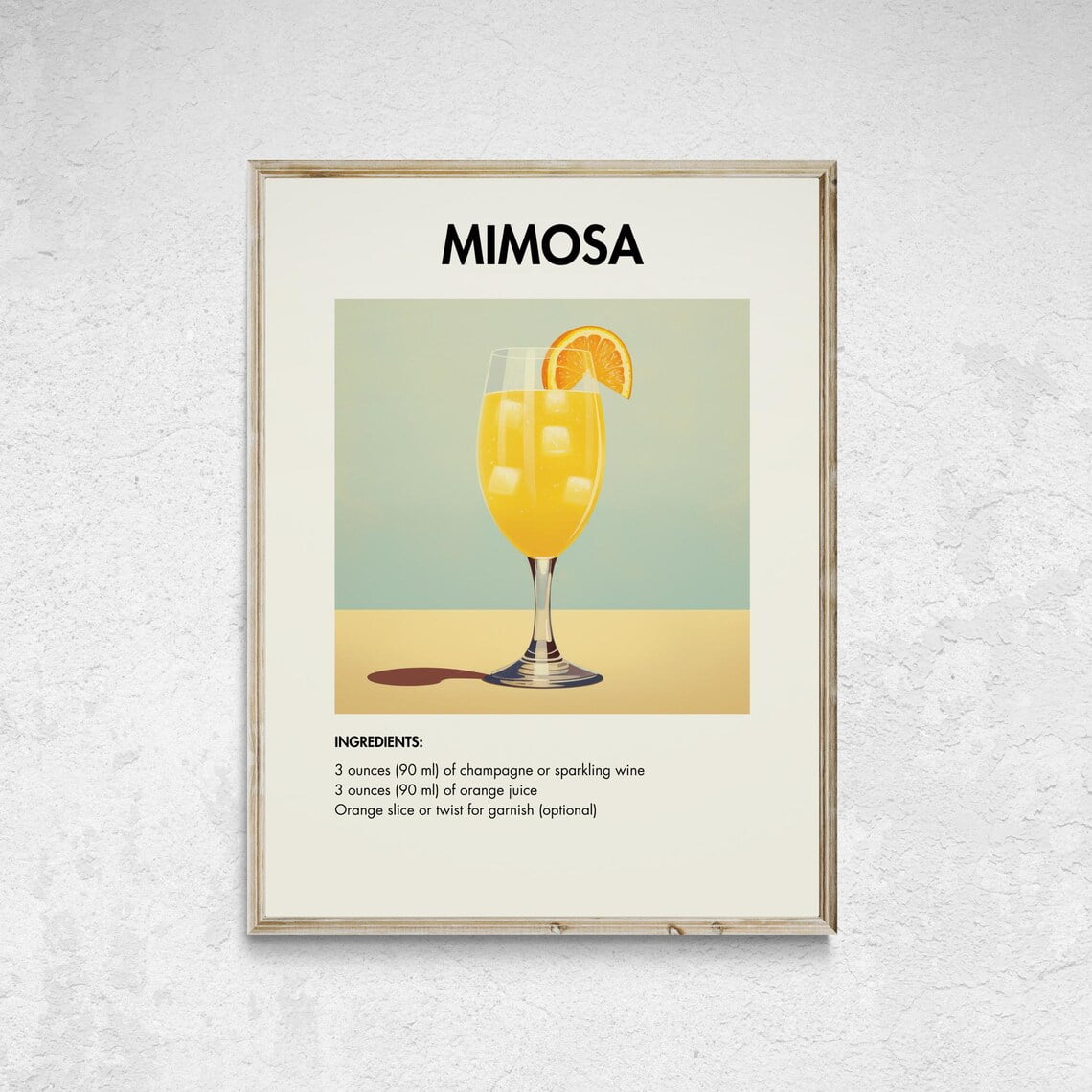 Mimosa Cocktail, Mimosa Cocktail Poster, Mimosa Cocktail Print ...