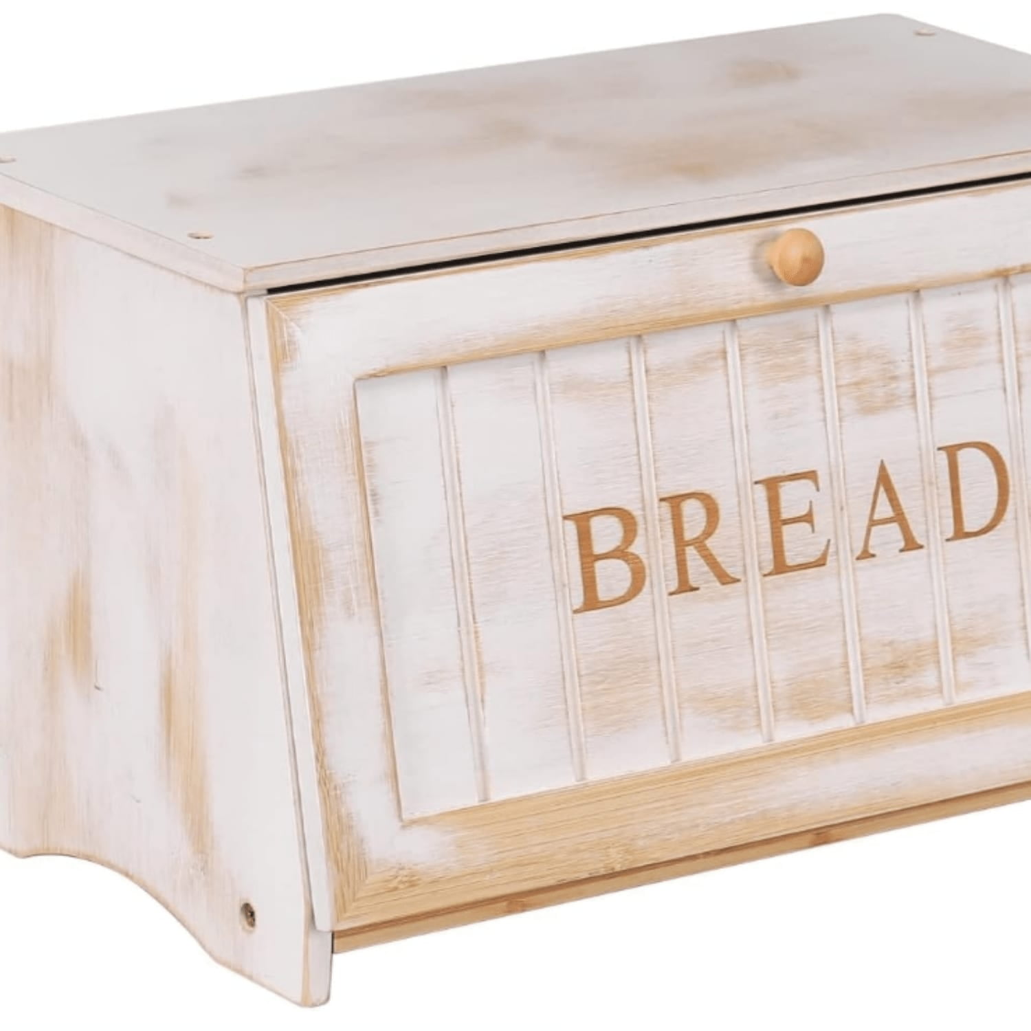 Vintage Large Wood Bread Box For Kitchen Counter, Retro Design Single ...