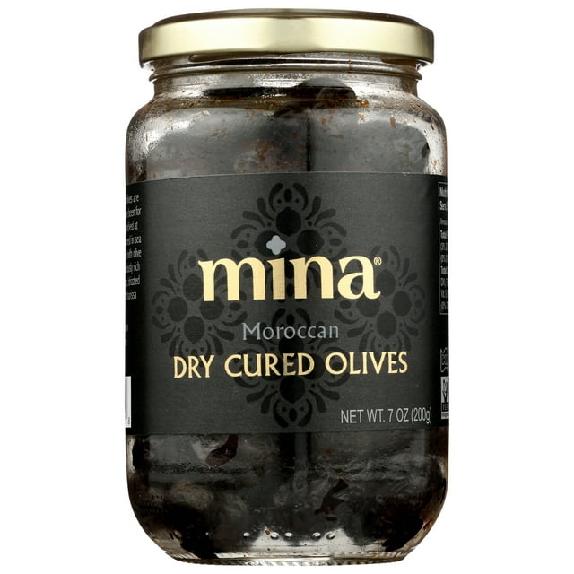 Mina Black Dry Cured Olives, 7 Oz - Walmart.com
