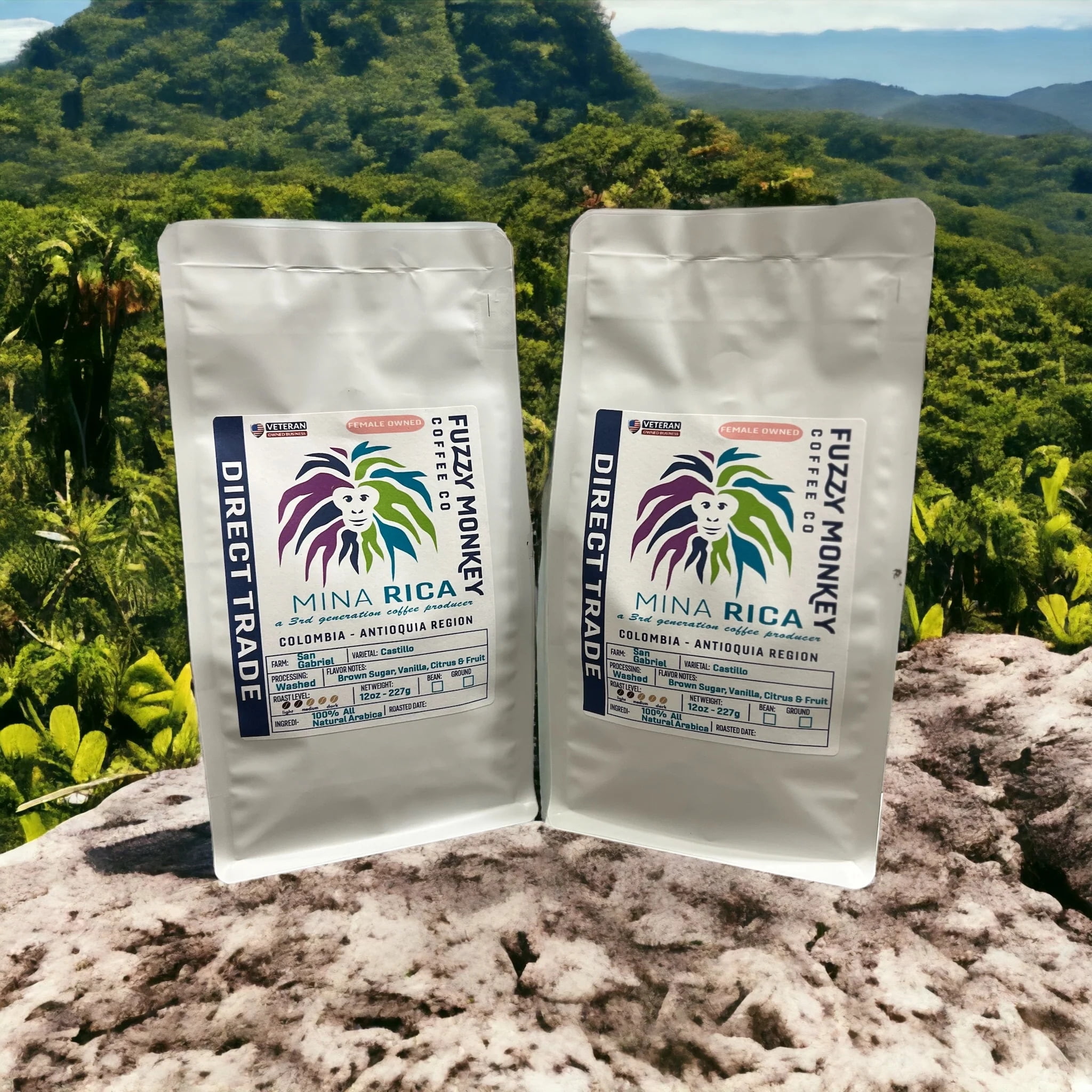 Mina Rica - Fuzzy Monkey Coffee Co -Colombia - Direct Trade - Medium ...