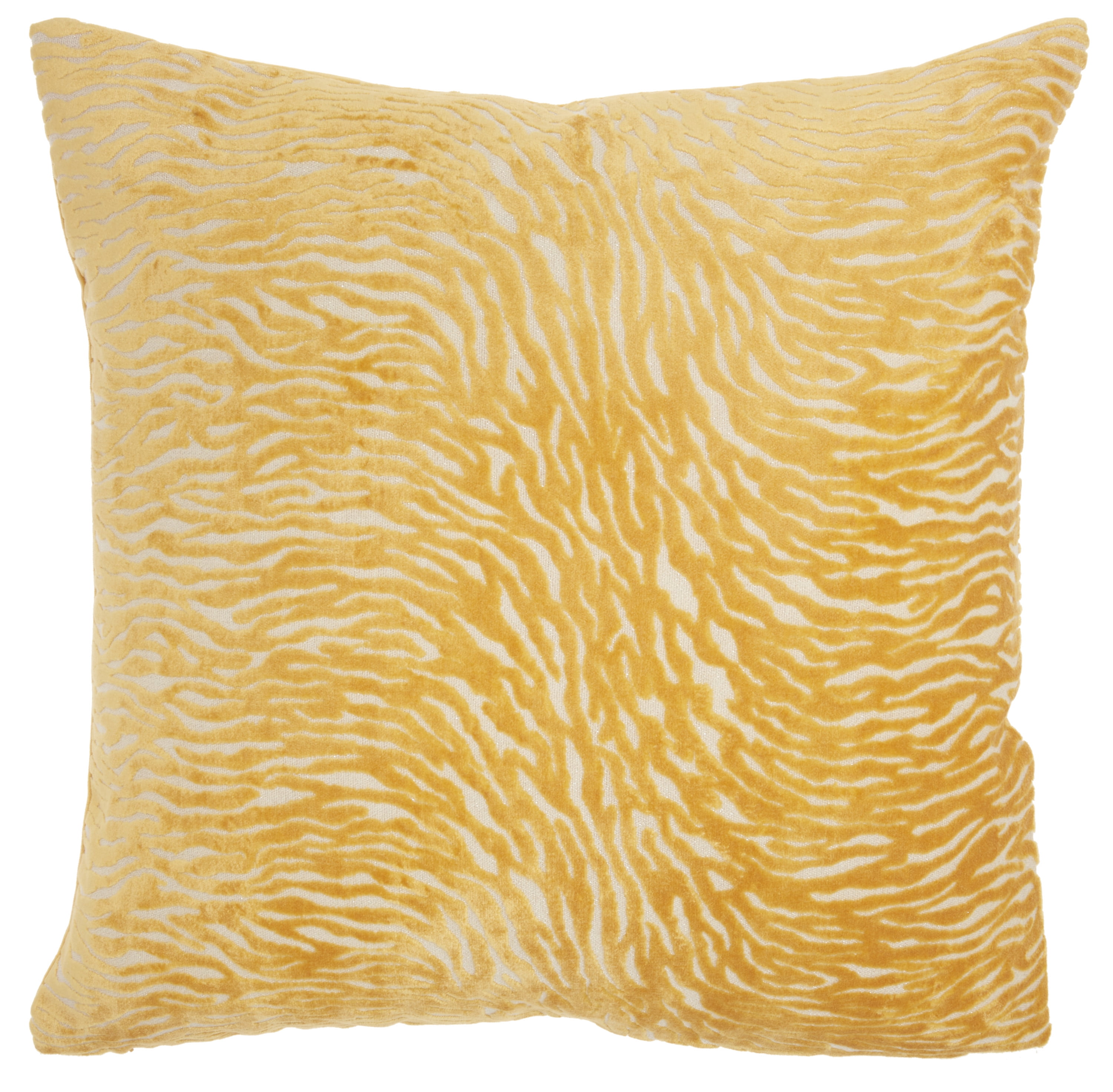 Mina Victory Luminescence Metallic Zebra Square Polyester Throw Pillow ...