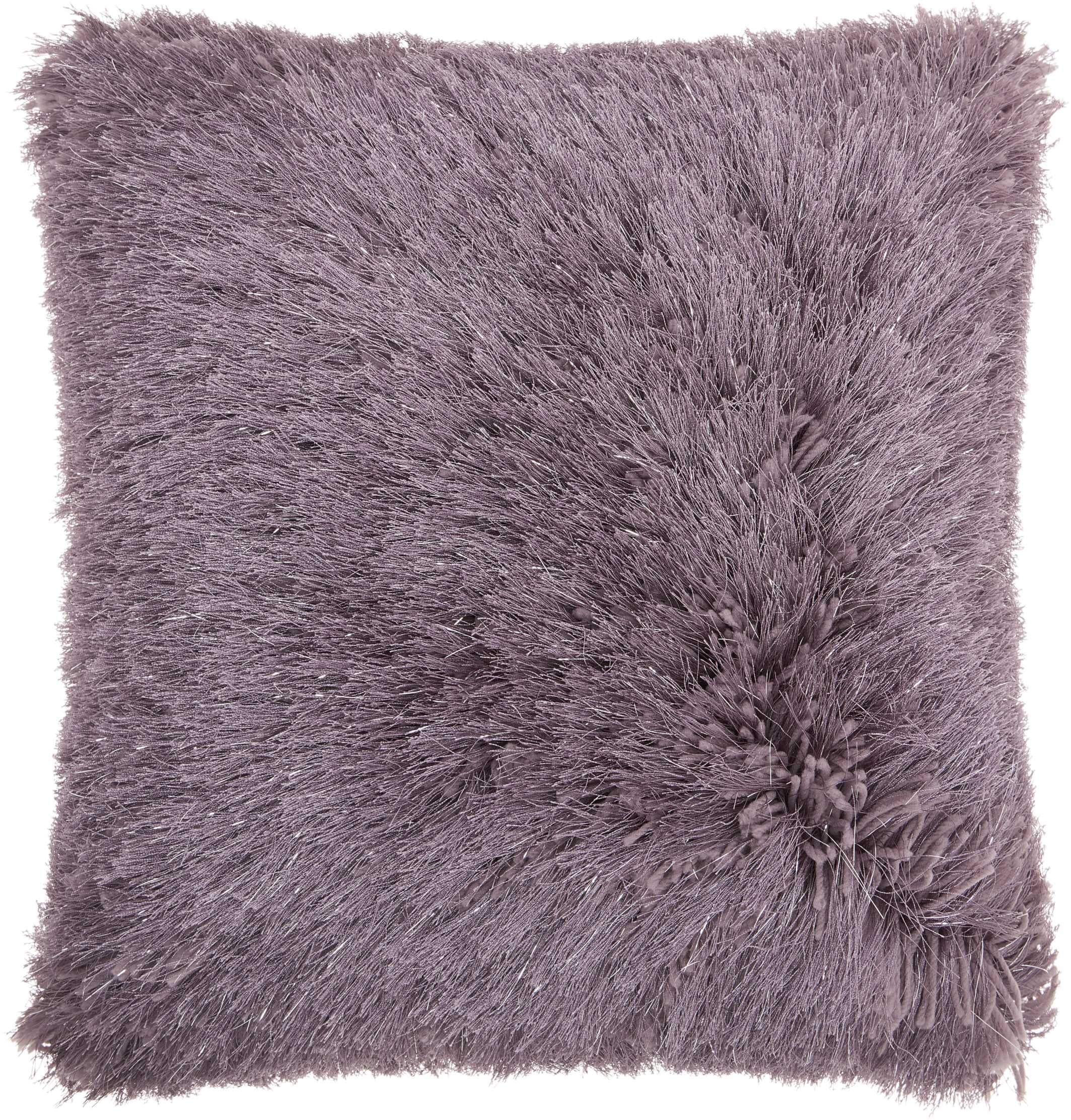 Mina Victory Shag 20" Square Fabric Yarn Shimmer Throw Pillow in ...